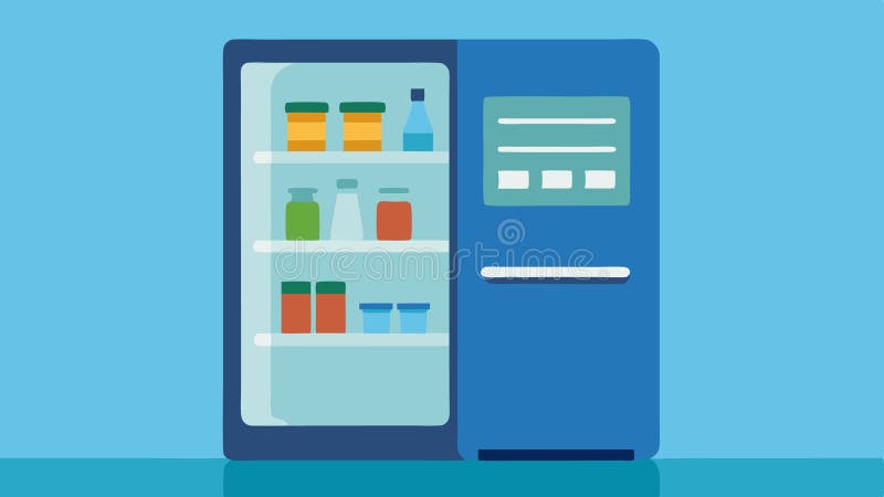 Smart Refrigerator a Sleek Modern Refrigerator with a Transparent ...