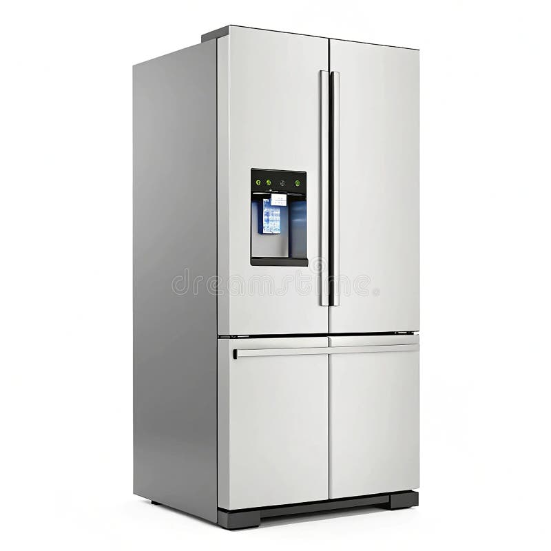 Smart Refrigerator with Touchscreen and Storage Features Stock ...