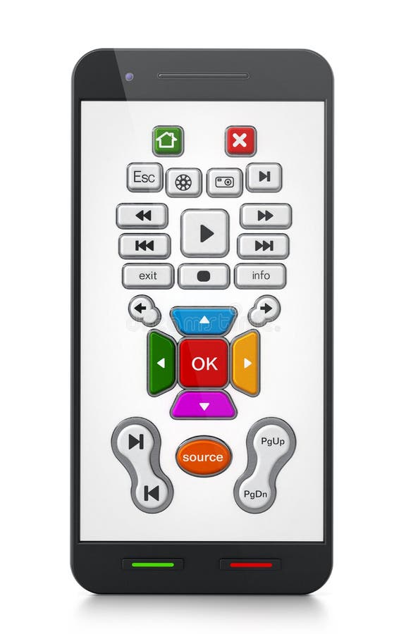 Smart Remote Controller Application on Smartphone Screen Stock ...