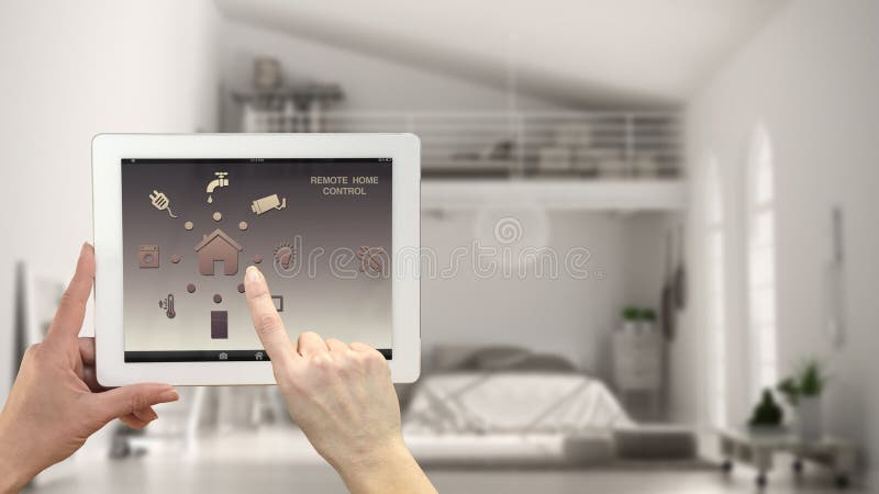Smart Remote Home Control System on a Digital Tablet. Device with App ...