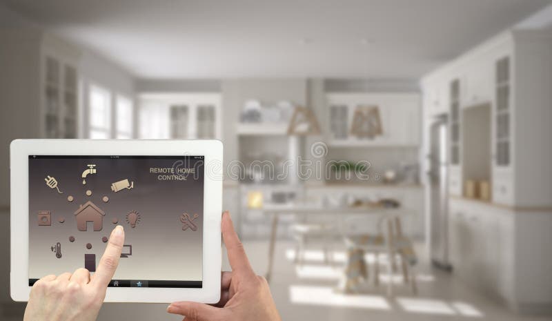 Smart Remote Home Control System on a Digital Tablet. Device with App ...
