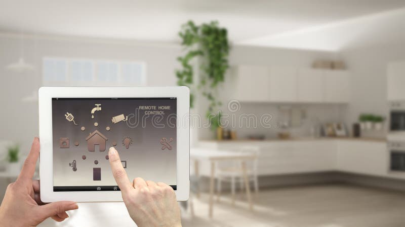 Smart Remote Home Control System on a Digital Tablet. Device with App ...