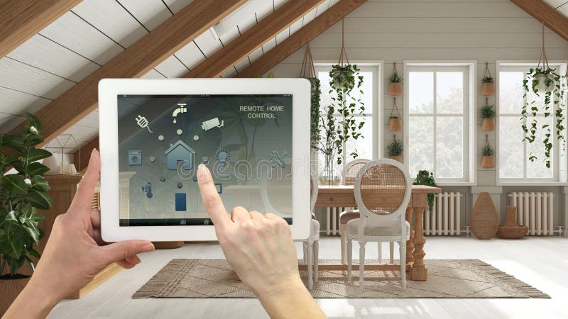 Smart Remote Home Control System on a Digital Tablet. Device with App ...