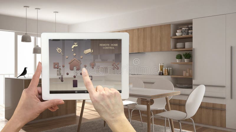 Smart Remote Home Control System on a Digital Tablet. Device with App ...