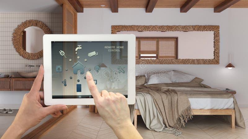Smart Remote Home Control System on a Digital Tablet. Device with App ...