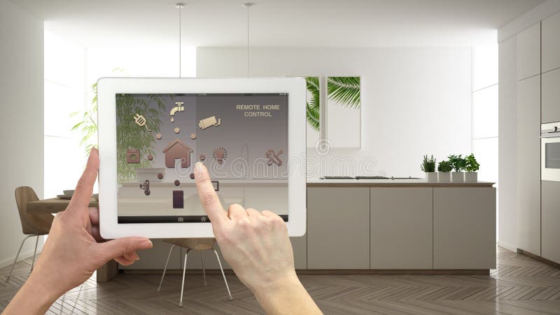 Smart Remote Home Control System on a Digital Tablet. Device with App ...