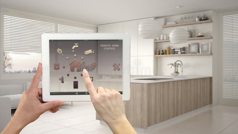 Smart Remote Home Control System on a Digital Tablet. Device with App ...