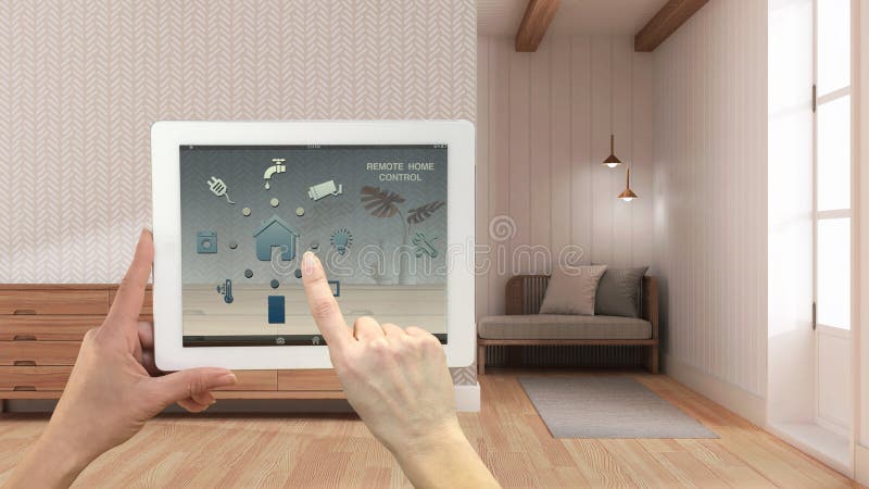 Smart Remote Home Control System on a Digital Tablet. Device with App ...