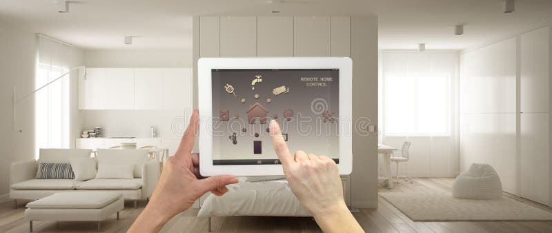 Smart Remote Home Control System on a Digital Tablet. Device with App ...