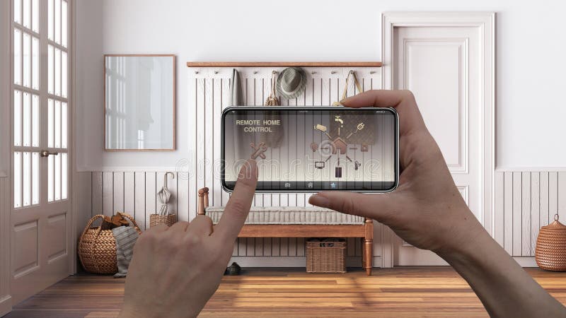 Smart Remote Home Control System on a Smart Phone. Device with App ...