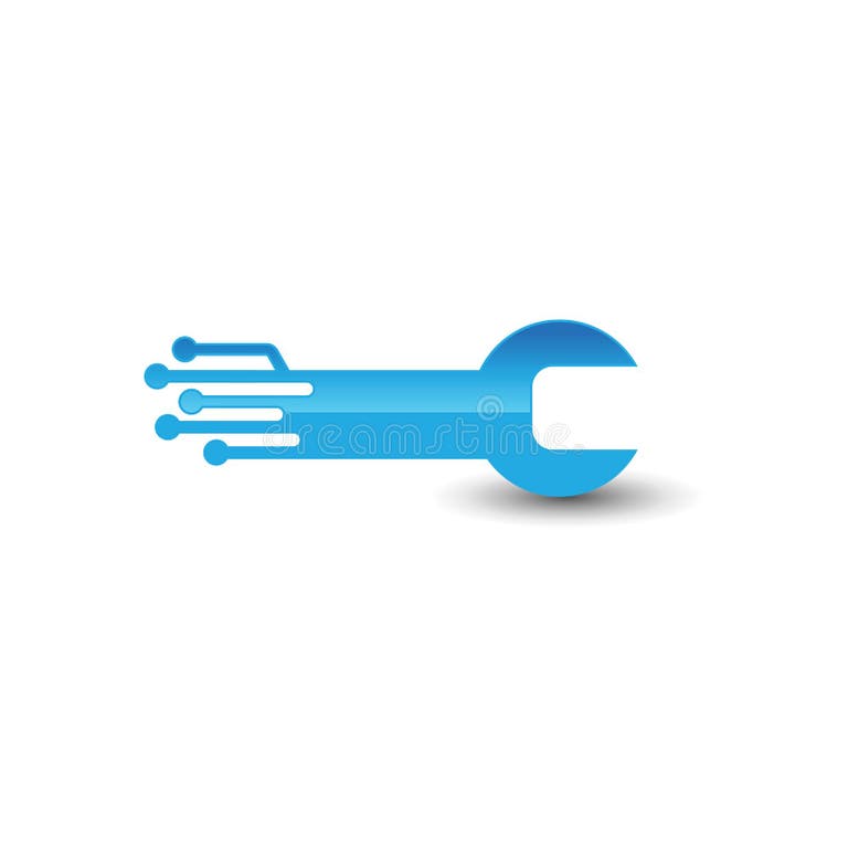 Smart Repair Technology Logo Design Template Stock Vector ...