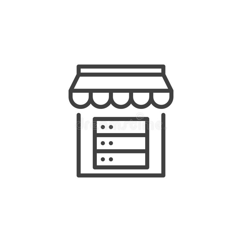 Smart Retail AI line icon stock vector. Illustration of center - 372105113