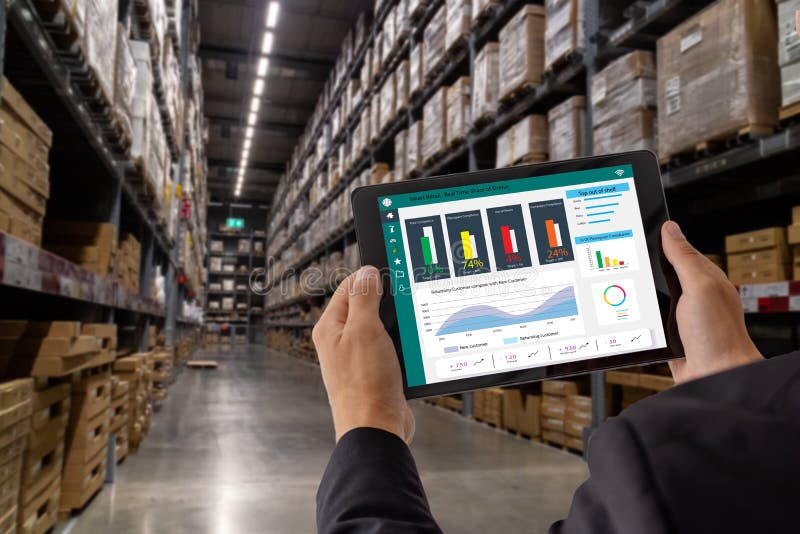 Smart Retail Concept, Robot Service Use for Check the Data of or Stores ...