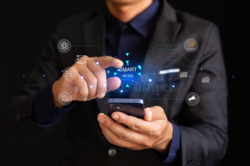Smart Retail Technology, Distribution Channel Concept, Ecommerce ...