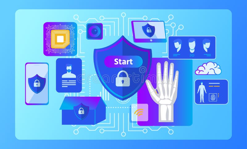 Smart RFID Security System for Everyone Advert Stock Vector ...