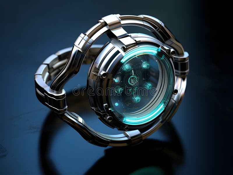 Smart Ring with an Electronic Smart System Stock Illustration ...