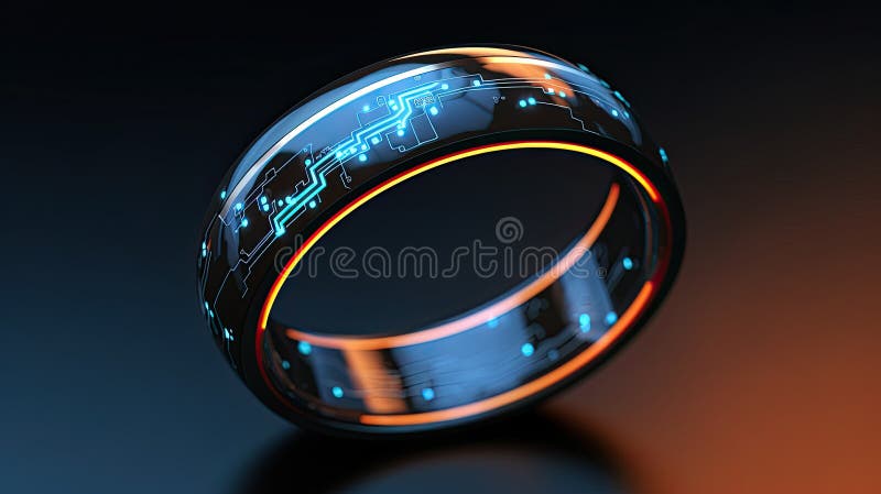 Smart Ring with Technologies Inside, an Inteligent Ring Concept Stock ...