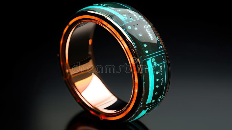 Smart Ring with Technologies Inside, an Inteligent Ring Concept Stock ...