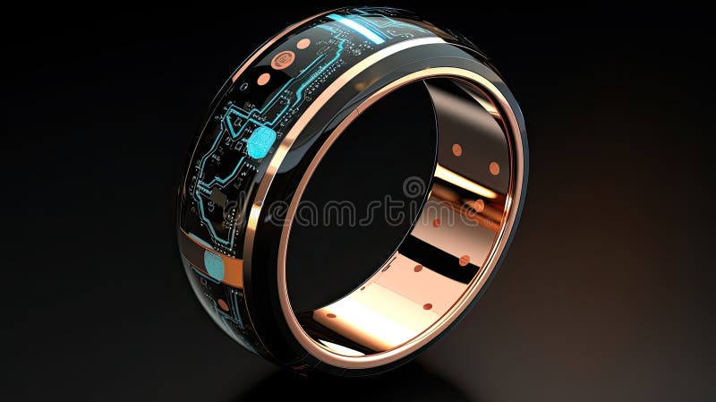 Smart Ring with Technologies Inside, an Inteligent Ring Concept Stock ...