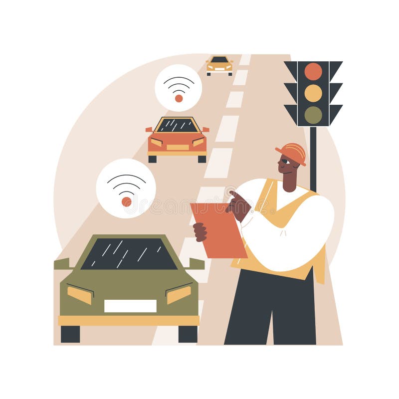 Smart Roads Construction Abstract Concept Vector Illustration. Stock ...