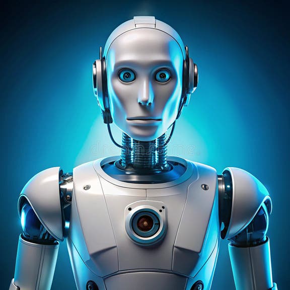 Smart Robot with Human-like Design Stock Illustration - Illustration of ...