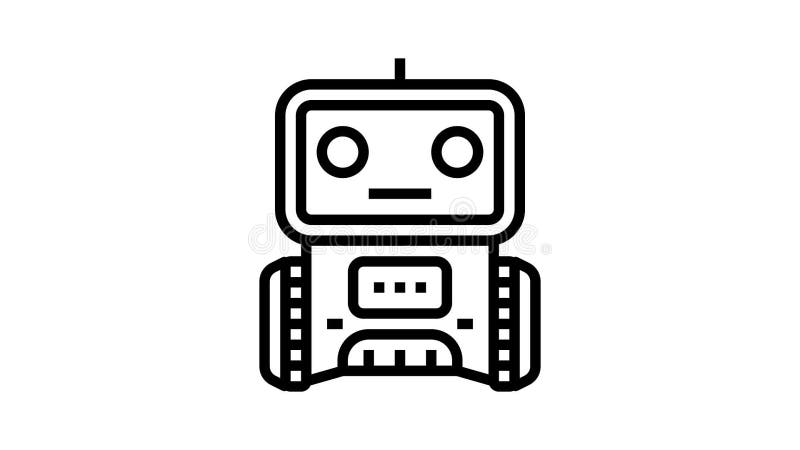 Autonomous Robot Color Icon Animation Stock Footage - Video of hand ...
