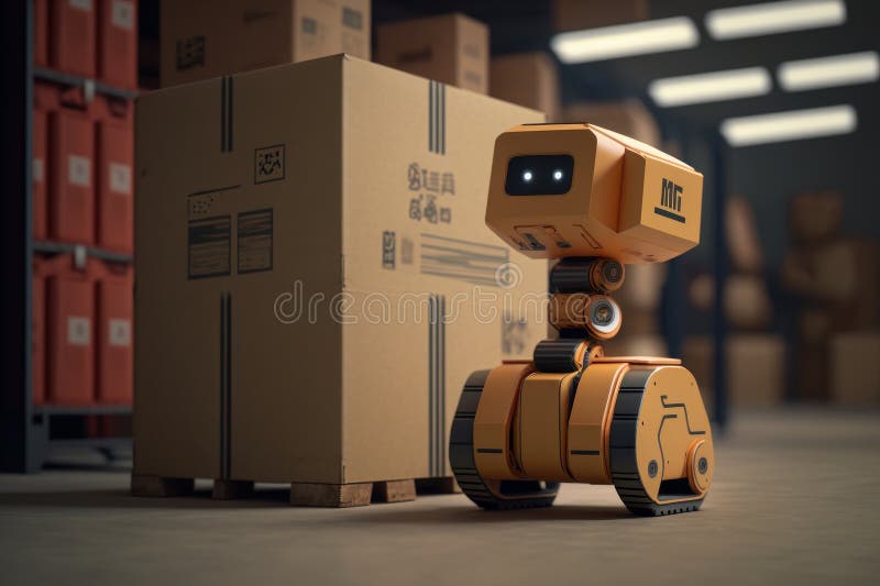 Smart Robotic Observes and Check in Warehouse, Distribution Logistics ...