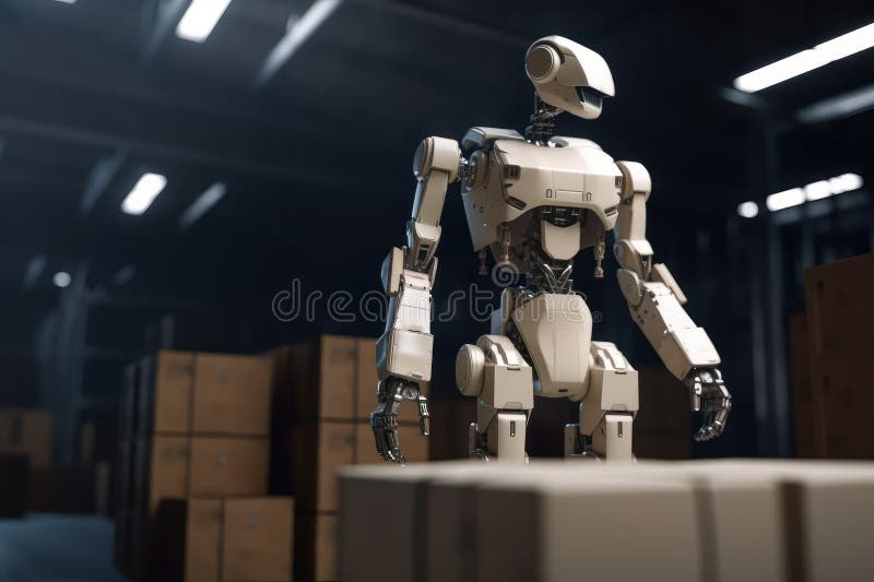 Smart Robotic Observes and Check in Warehouse, Distribution Logistics ...