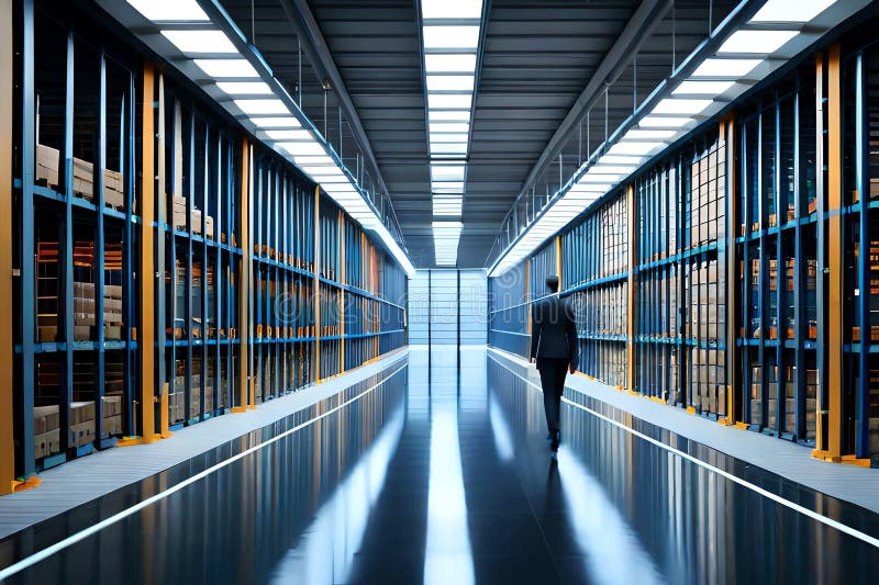 Smart Robotic Observes and Check in Warehouse, Distribution Logistics ...