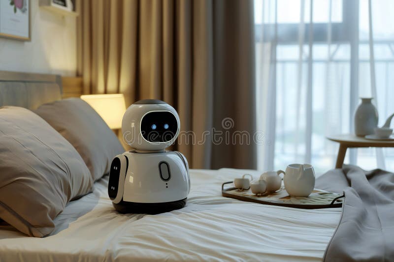 Smart Robotic Technology Concept, Robot Help at Home Stock Image ...