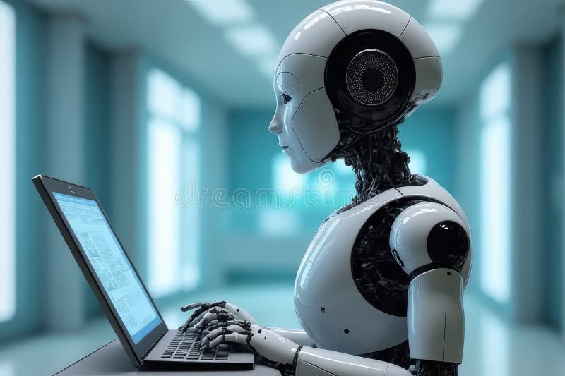 Smart Robotics and Automated Assistance Stock Illustration ...