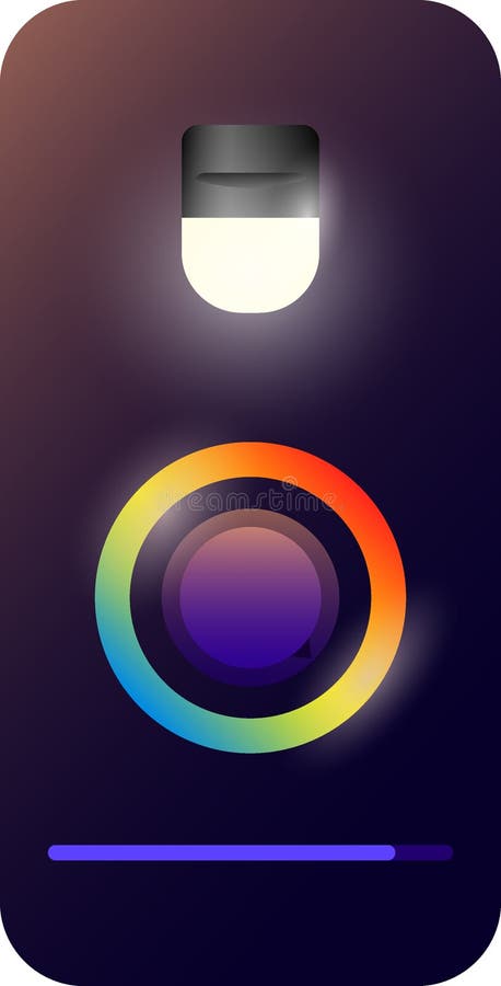 Smart Room Light Control App UI with Colorful Gradient Dial Stock ...