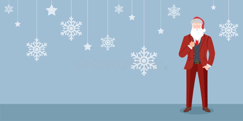 Smart Santa Claus Character in Red Suit, Stock Vector - Illustration of ...