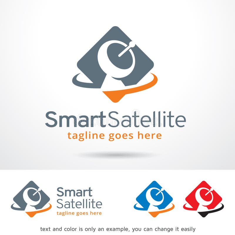 Smart Satellite Logo Template Design Vector Stock Vector - Illustration ...