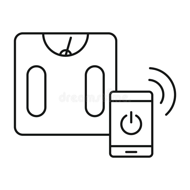 Smart Scale Weight Fat Bones Water Icons Numbers Stock Vector ...