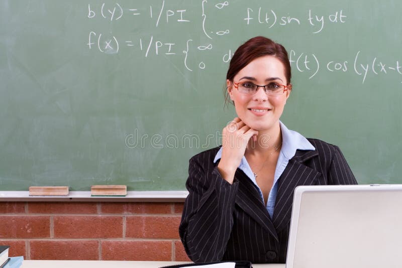 Smart school teacher stock image. Image of chalkboard - 9707283