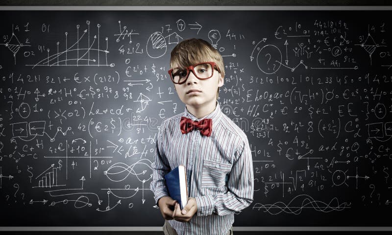 Smart schoolboy stock photo. Image of lesson, blackboard - 41644666