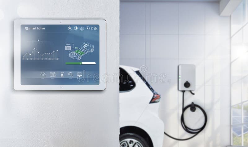 Smart Screen with Smart Home with Modern Living Room Stock Photo ...