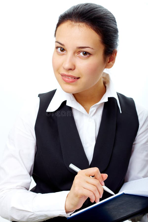 Smart secretary stock image. Image of girl, clerk, businesswoman - 14945205