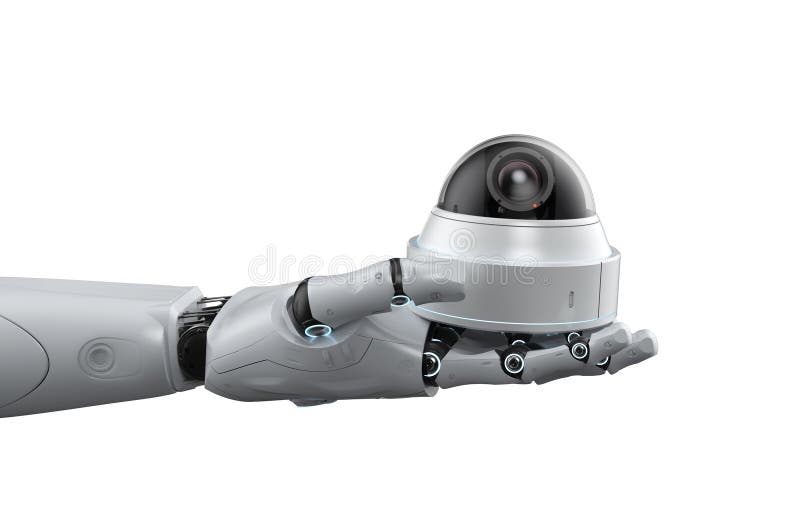 Robot security camera stock illustration. Illustration of precaution ...