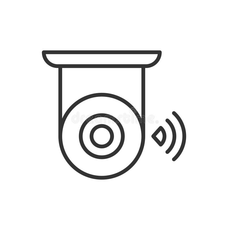 Smart security Camera icon stock illustration. Illustration of symbol ...