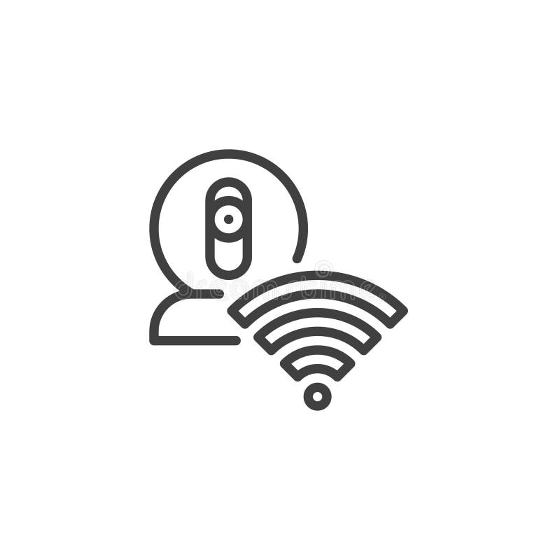 Smart Security System Line Icon Stock Vector - Illustration of ...