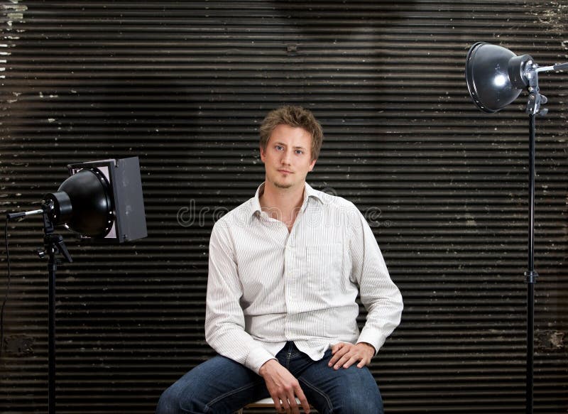 Smart and Self Confidence Young Serene Man Stock Image - Image of ...