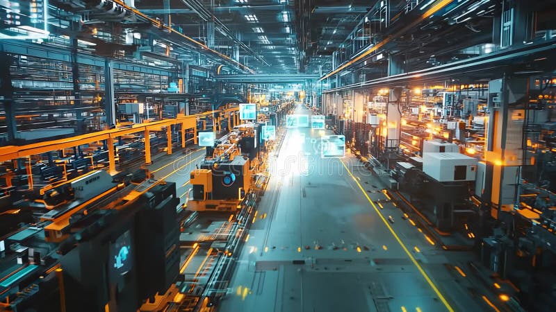 Smart Sensors in Real-time Manufacturing Stock Footage - Video of ...