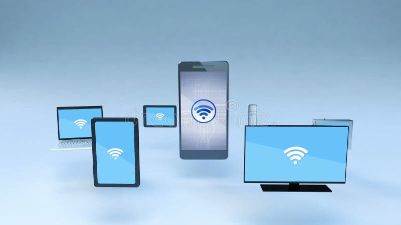 Smart Share Function with Ubiquitous Mobile Device Concept Stock ...