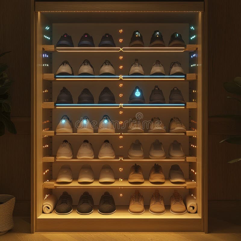 Smart Shoe Storage Interactive LEDlit Organization System with Sensors ...