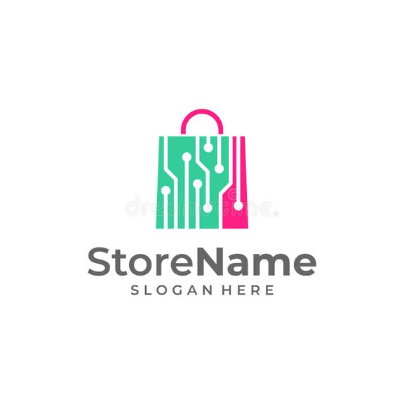 Smart Shop Tech Logo Vector Icon Illustration. Tech Shop Logo Design ...