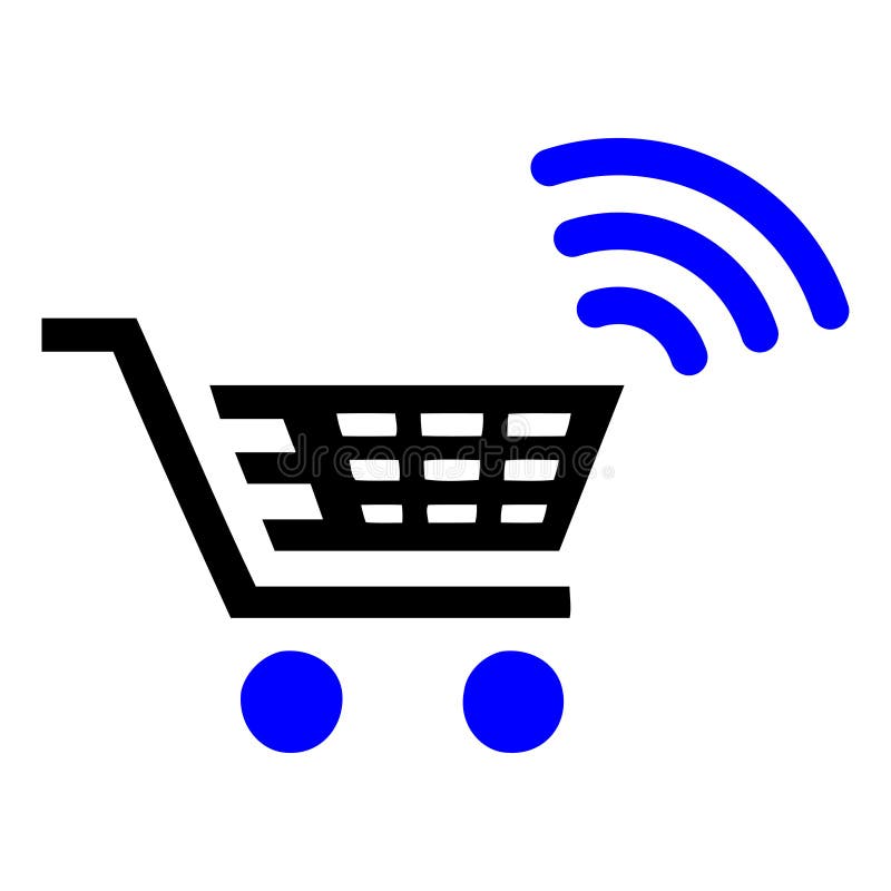 Smart Shopping Cart Icon stock vector. Illustration of phone - 265071411