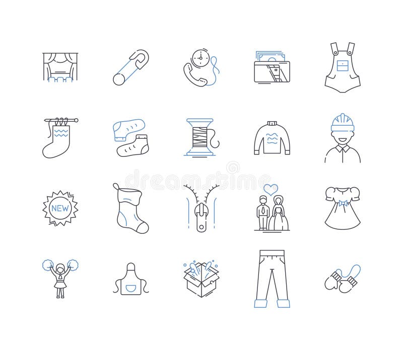 Smart Showroom Line Icons Collection. Innovation, Interactivity ...