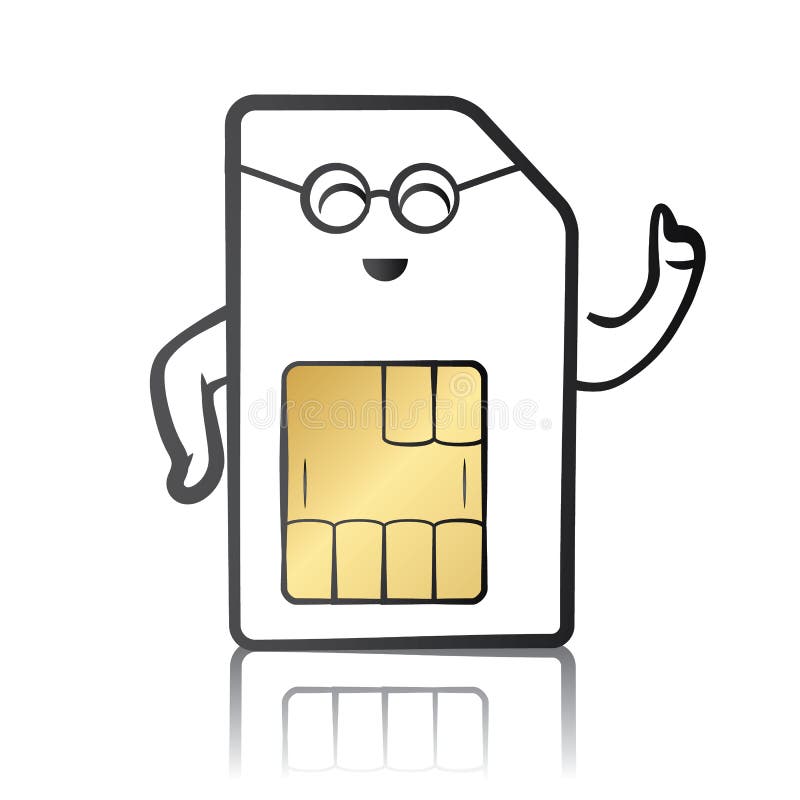A smart sim card stock vector. Illustration of data, connection - 80879068